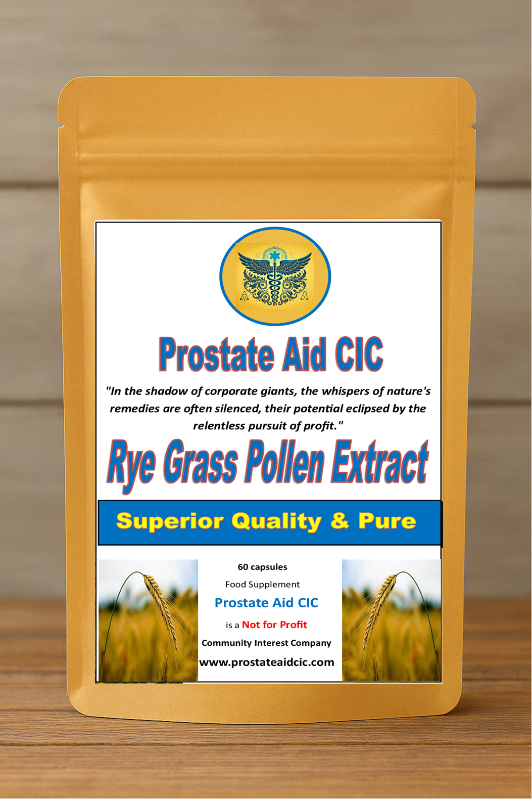 Rye Grass Pollen Extract – Prostatitis & BPH Support – Prostate Aid CIC